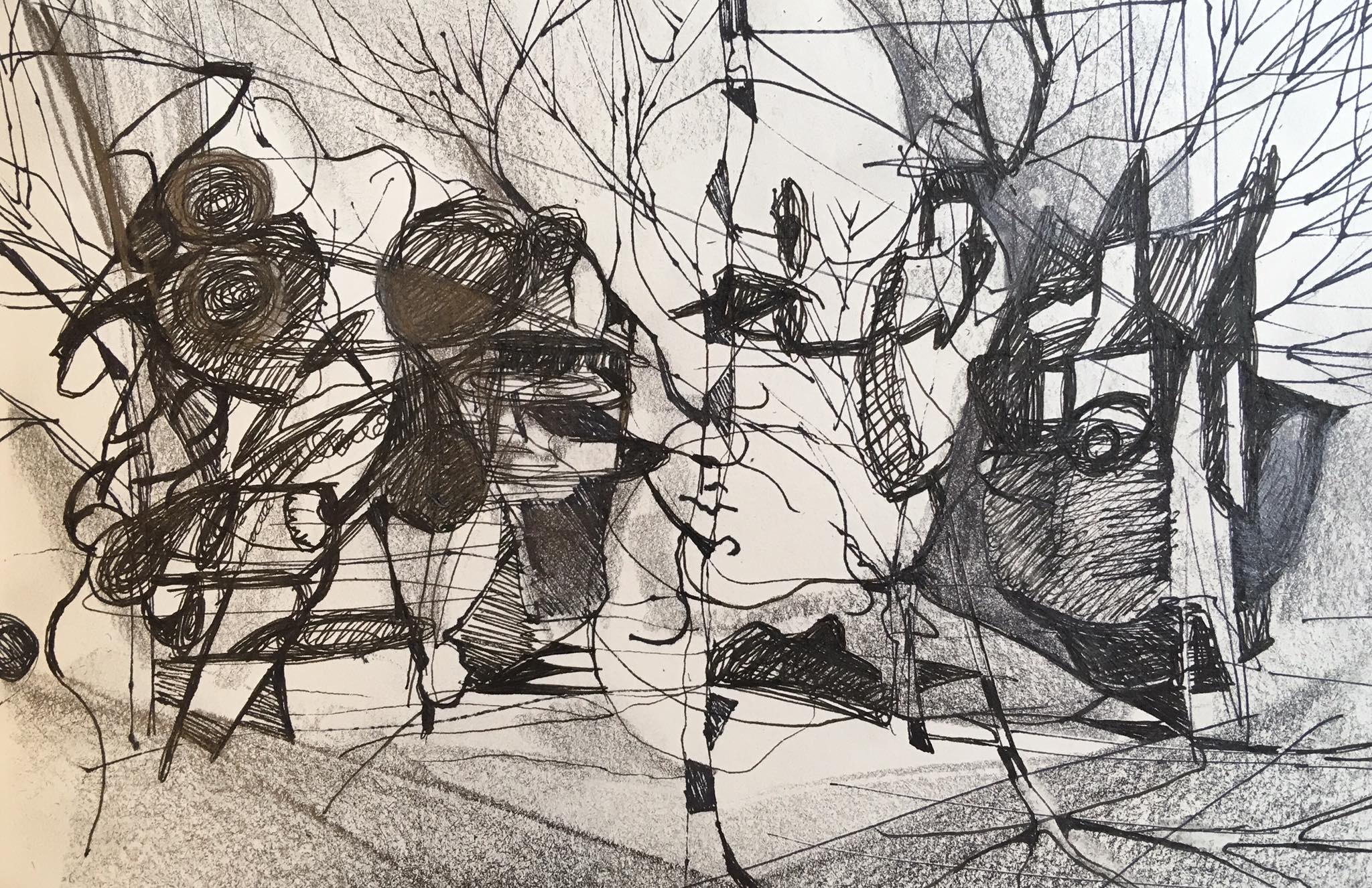 Collaborative doodles – Collaborative Painting & Poetry